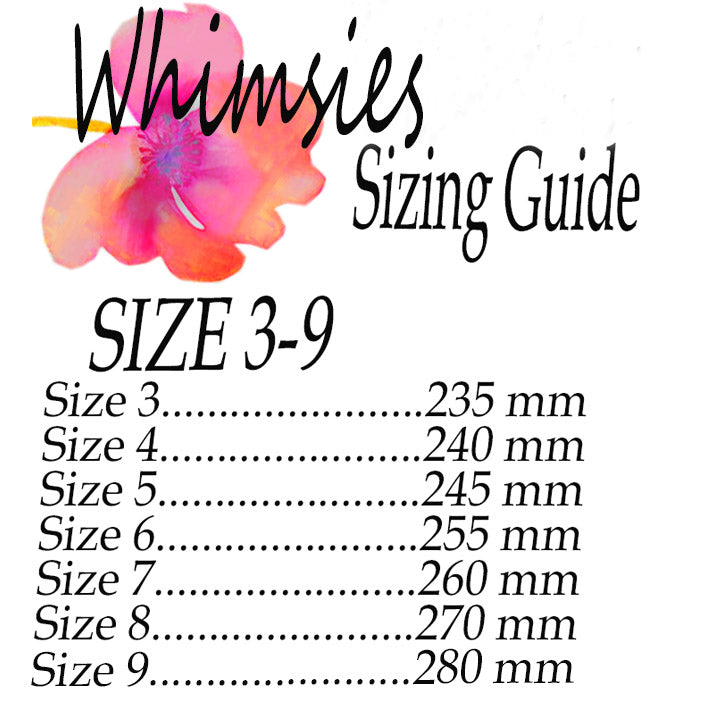 Sizing Chart – Whimsical Footwear